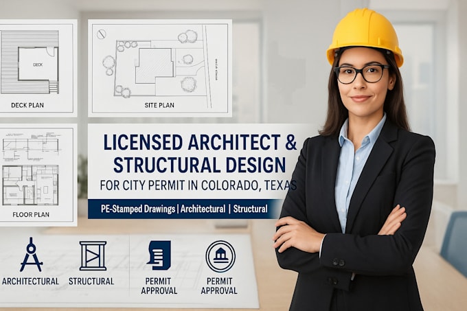 Licensed architect, structural engineer, pe stamp in colorado, texas by ...