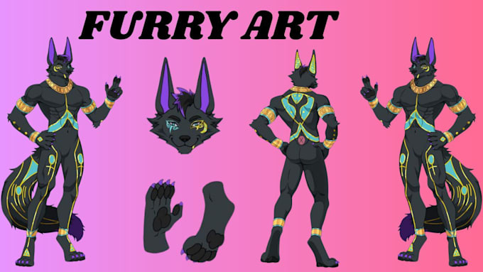 Design furry art furry commission fursona furry headshot furry ...