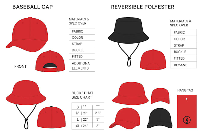 Create professional tech packs for all types of caps and hats with 3d ...