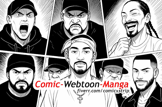Create manga, webtoon, comic book illustration anime style by Comic ...