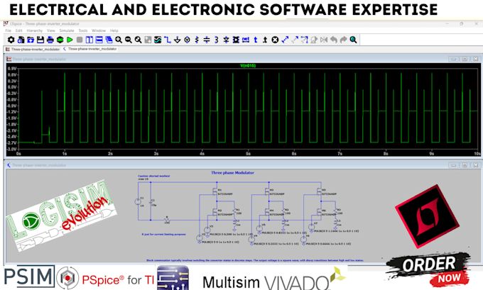 Help you in logisim,ltspice,multisim,psim,pspice,matlab simulink ...