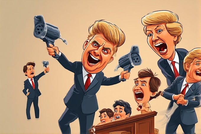 Draw a political cartoon art by Jirata546 | Fiverr