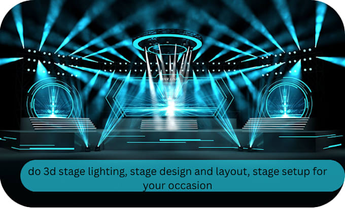 Render 3d virtual staging, trade booth show, concert design, 3d stage ...