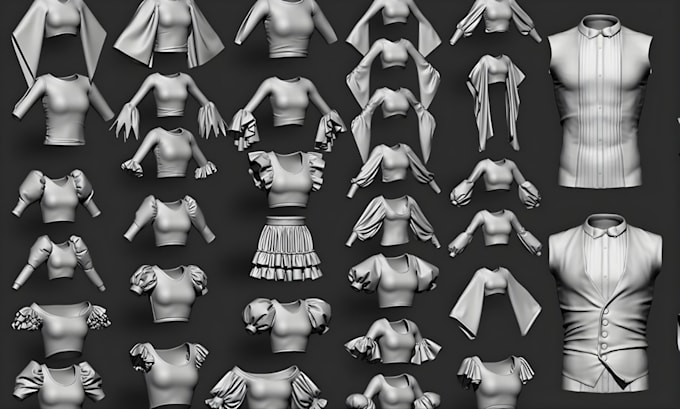 Make 3d second life model realistic clothing mesh vrchat sansar with ...