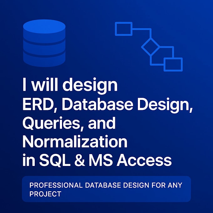 Do erd, database design, query, normalization in sql, ms access by ...