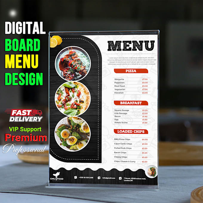 Design professional restaurant menu boards, signage,brochure by Style ...