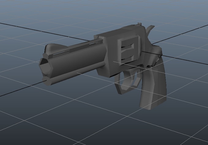 Make a computer generated 3d model of a revolver in maya by Craftshark ...