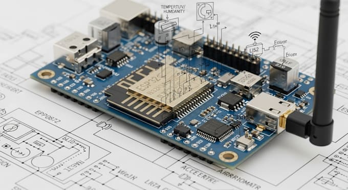 Design iot pcb with wifi, bluetooth, esp32, sensors, smart device ...