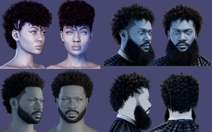 Create realistic metahuman 3d character custom xgen hair fur for ue5 or ...
