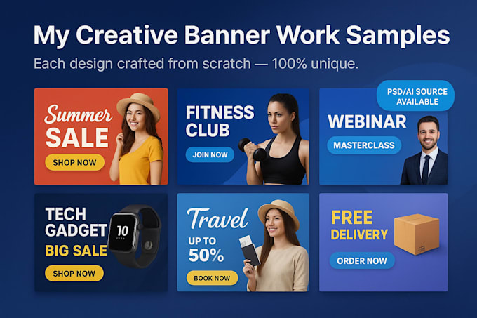 Create professional and creative banner design by Mdimranhasan964 | Fiverr