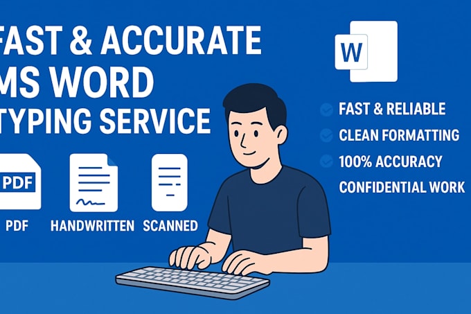 Do fast and accurate typing in ms word by Awaisnoshad592 | Fiverr