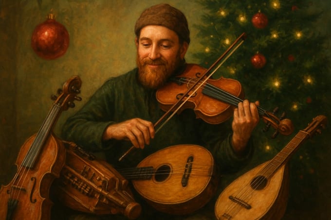 Record christmas celtic folk, gimbri, hurdy, hurry, mandolin by ...
