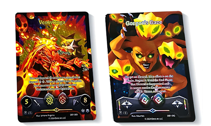 Design custom trading card game art board game template card box mockup ...