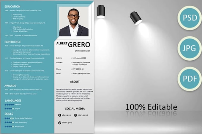 Write and design a professional ats optimized resume, cv, and cover ...