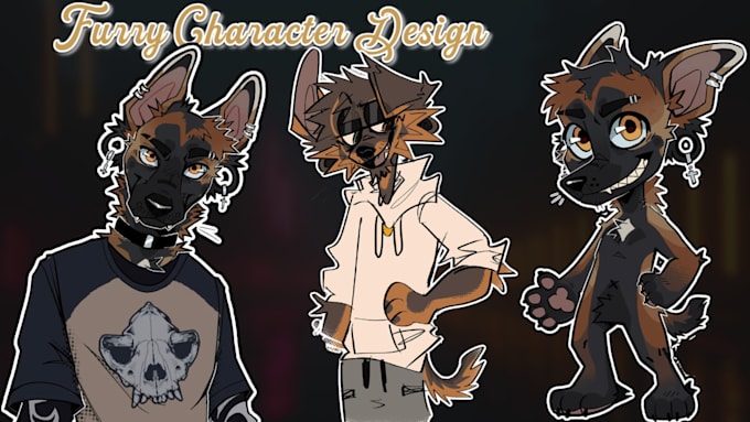 Design furry art character or reference sheet and anthro fursona ...
