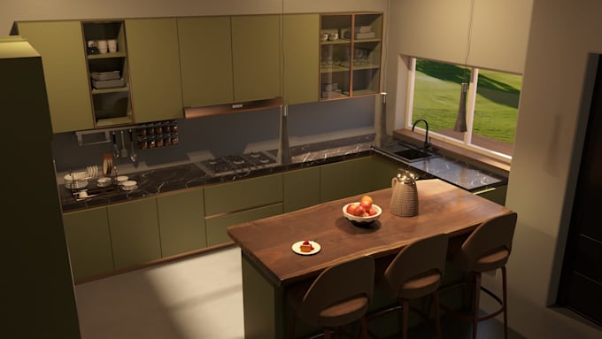 Render realistic 3d home interior design with vray by Belton_conceptz ...