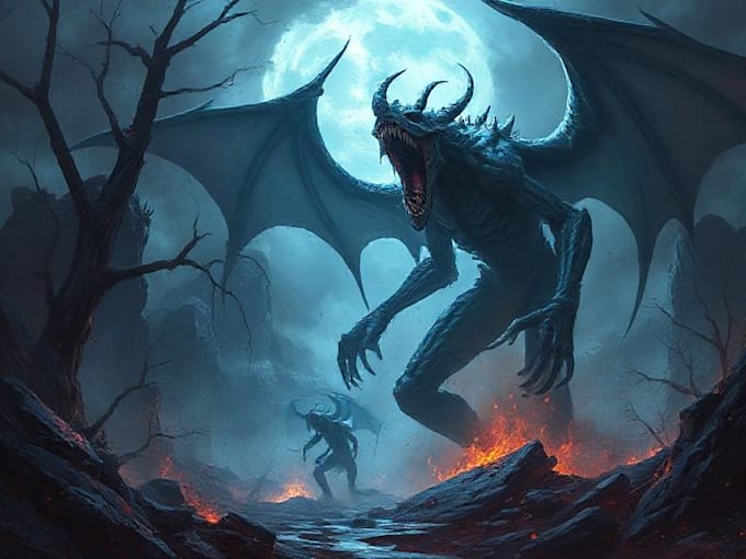 Create concept art, illustration, monster art, horror art by ...