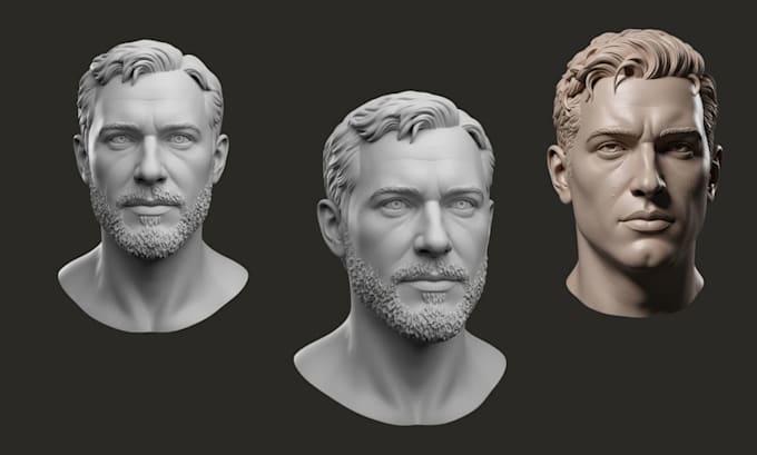 Sculpt realistic 3d head model 3d bust face full body model stl for ...