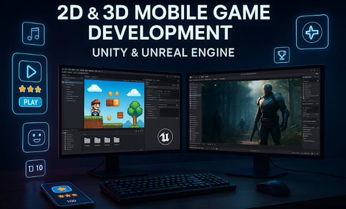 Develop 2d and 3d mobile games in unity and unreal engine as your game ...