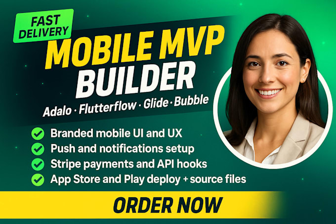Build fast no code mvp saas web app using adalo, flutterflow, glide or ...