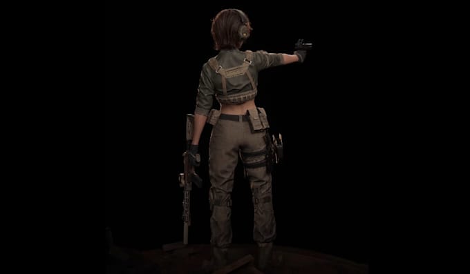 Design3d female lifelike character,modular model,game props,arma rig ...