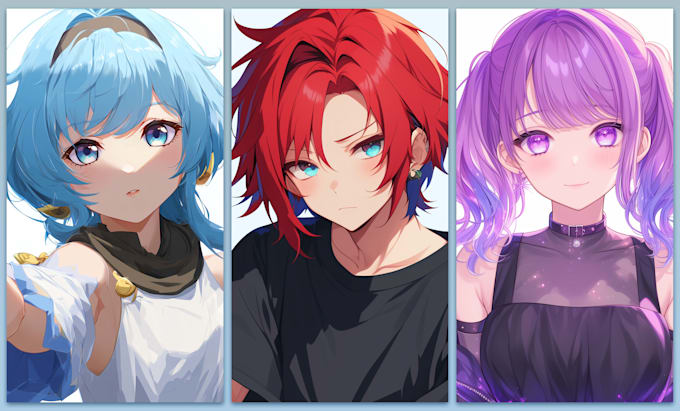 Draw anime art illustration for fanart, pfp, and original character by ...