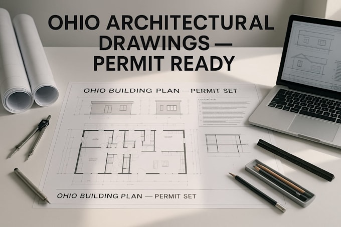 Prepare clear, code compliance architectural drawings for ohio permit approval by Engjeffrey ...