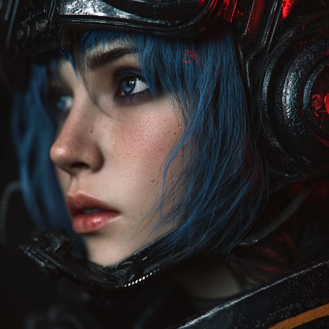 Illustrate any style sci fi portrait painting by Nakalacher | Fiverr