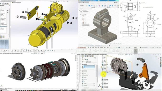 3d cad modeling solidworks mechanical assemblies rendering ansys ...