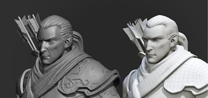 Create and rig custom 3d character with sculpting retoplogy and cc4 ...