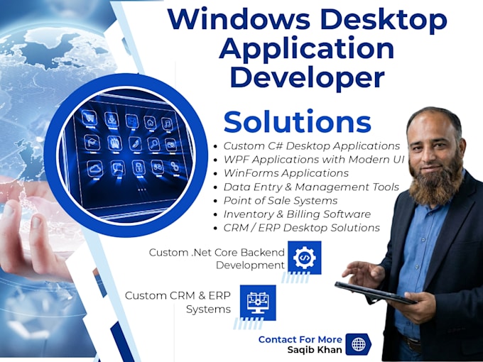 Develop professional windows desktop application using c sharp wpf and winforms by Msaaqibkhan ...