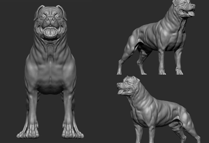 Sculpt realistic 3d dog and pet models with lifelike stl for 3d ...