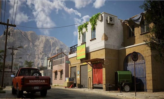 Do 3d game environment level design game art terrain unreal engine, ue5 ...