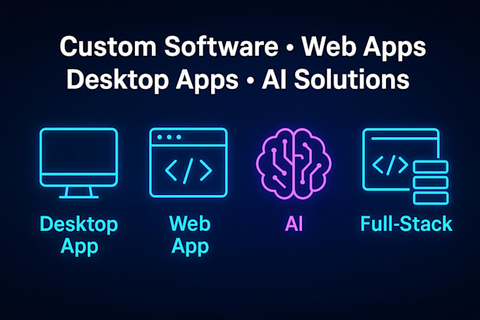 Develop complete custom software, web application, desktop application ...