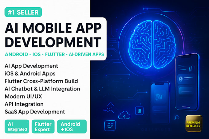 Do ai mobile app development, android ios app, saas app, ai software ...