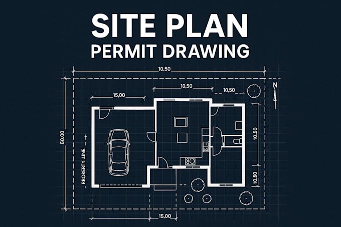 Create a site plan and permit drawing for city approval by Josh_dra ...