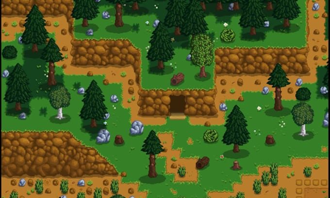 Do pixel art background rpg game top down environment tileset pixel ...