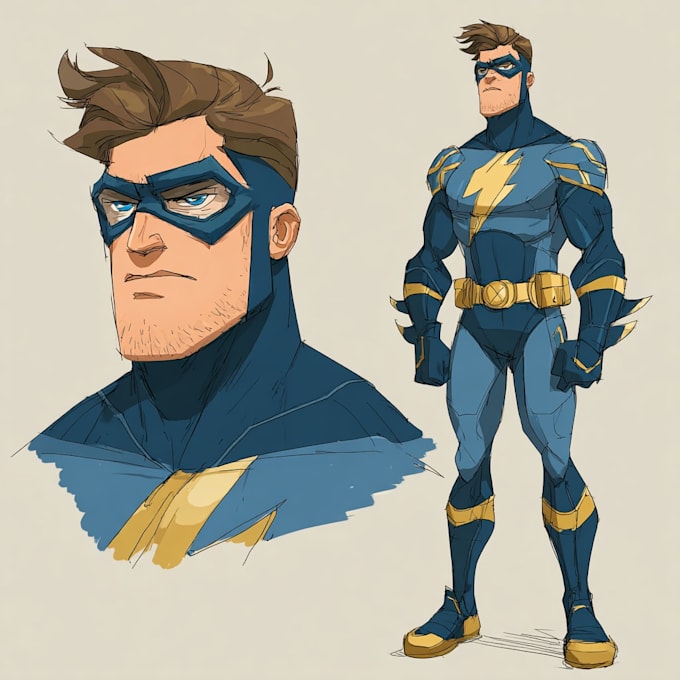 Design your realistic superhero cartoonportrait by Elautelepeto | Fiverr