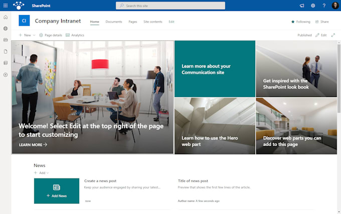 Build microsoft sharepoint online intranet website portal by Christianahhawe | Fiverr