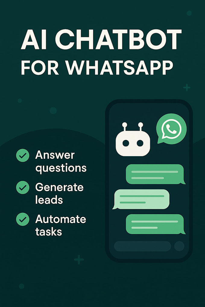 Create ai whatsapp chatbot by Aiautomatex | Fiverr