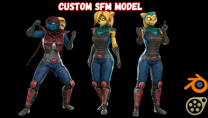 Port your model to blender, sfm, tf2, gmod, mmd, vrchat, lf4d2, fnaf by ...