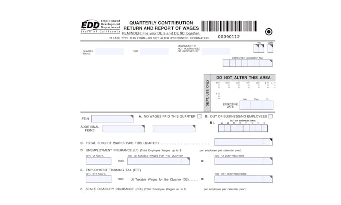 Prepare file or correct california de9 payroll tax forms by ...