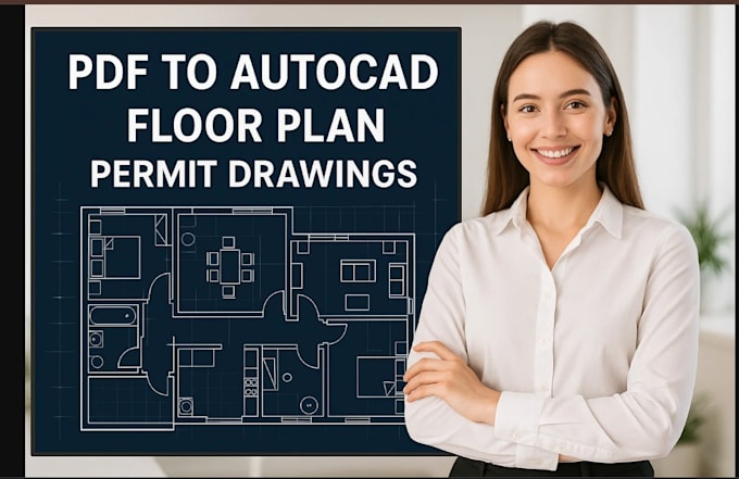 Teken en herteken autocad vloerplan, huisplan, pdf naar autocad ...