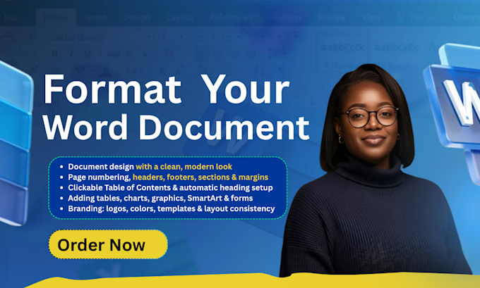 Do microsoft word document editing and ms formatting, document design ...