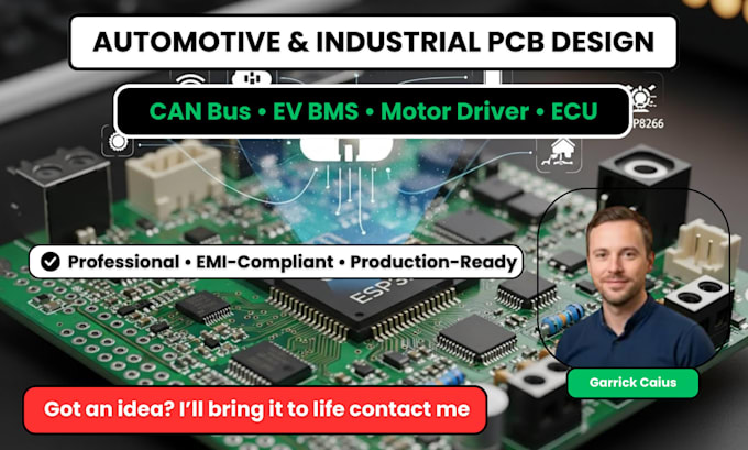 Professional automotive and industrial pcb design can bus, ev bms ...