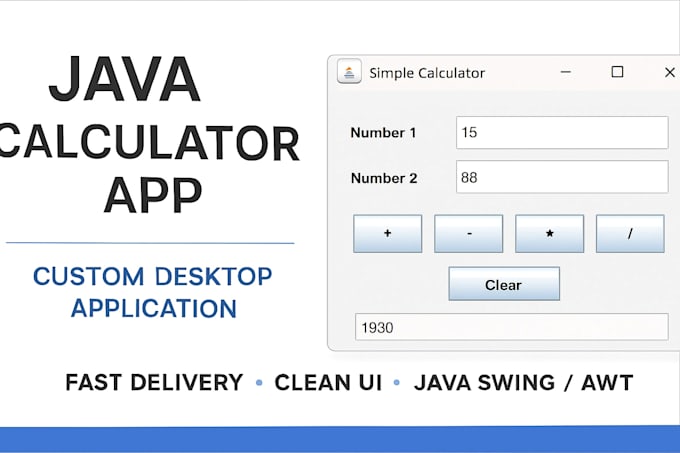 Create a simple java calculator desktop app by Mohamed13181 | Fiverr