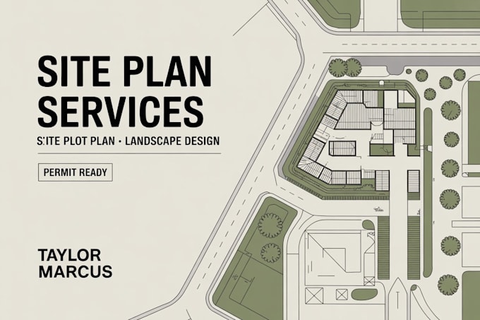 Create a site plan and landscaping design for city permit approval by Marcustayl | Fiverr