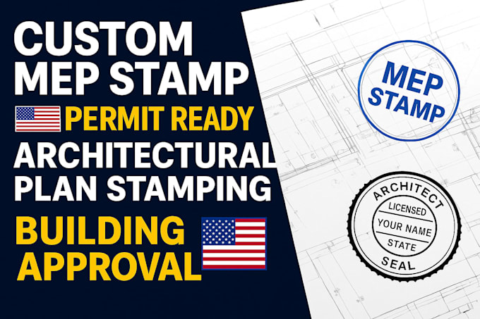 Custom mep pe stamp permit ready architectural plan stamping building ...
