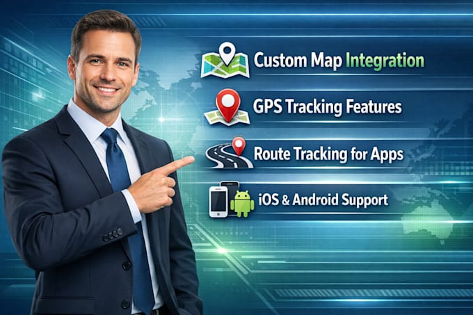Do custom map integration, gps and route tracking features for mobile ...