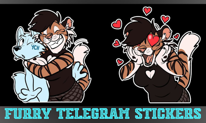 Create pack of furry discord telegram stickers sfw nsfw animated gif ...